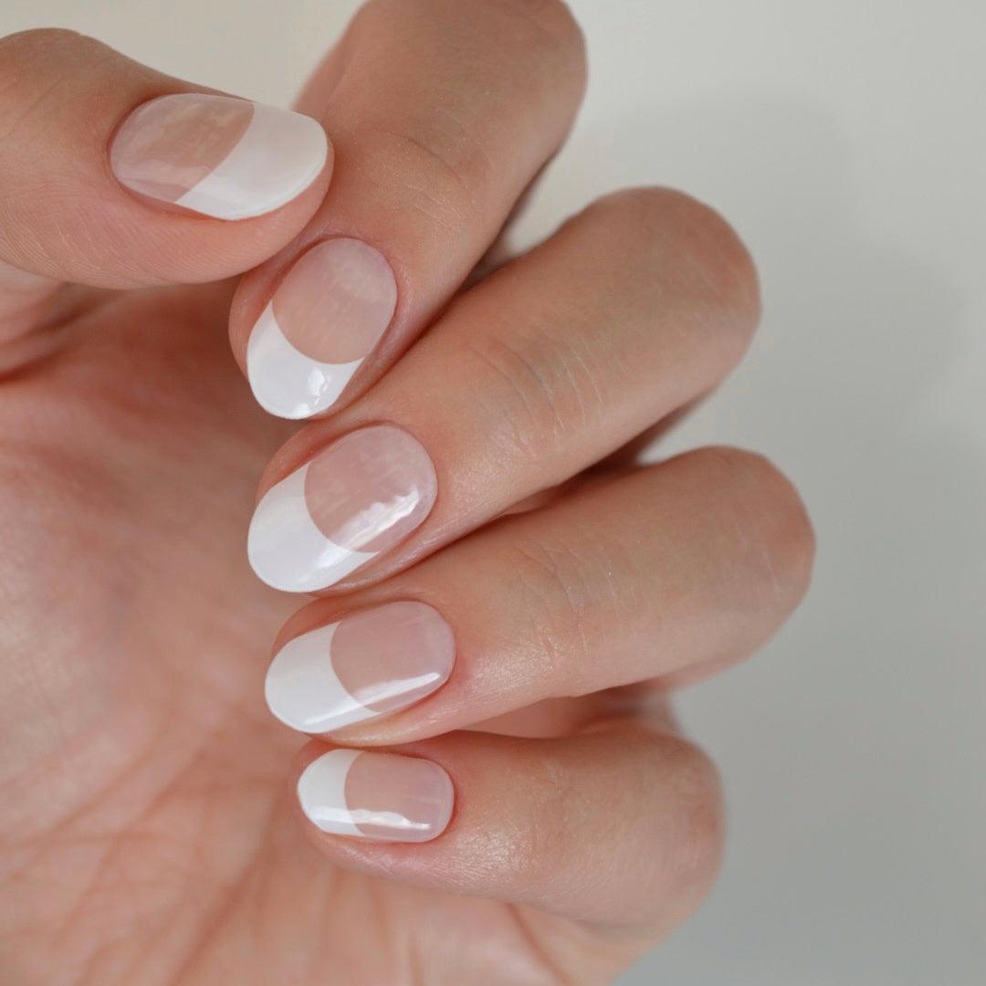 Classic French Tip | Super Jellies DIY Hard Semi Cured Gel Nail Wraps ...