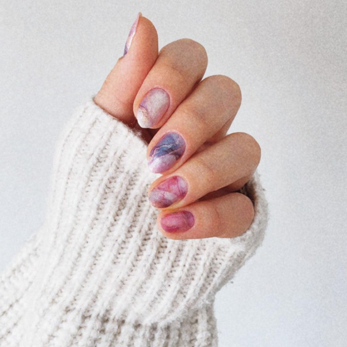 Inky | Purple Marble Nail Polish Wraps | Personail