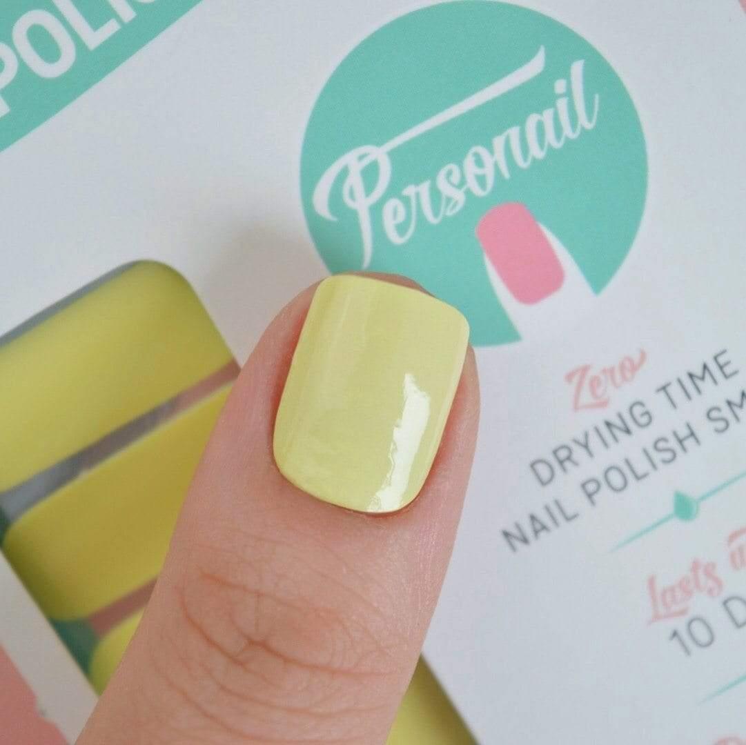 Sweet Sherbert Yellow Nail Polish Wraps - No drying time, no mess ...